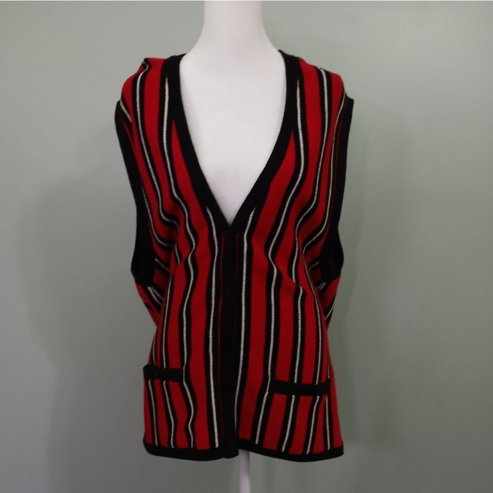 90s Stripes Knit Vest - Gem